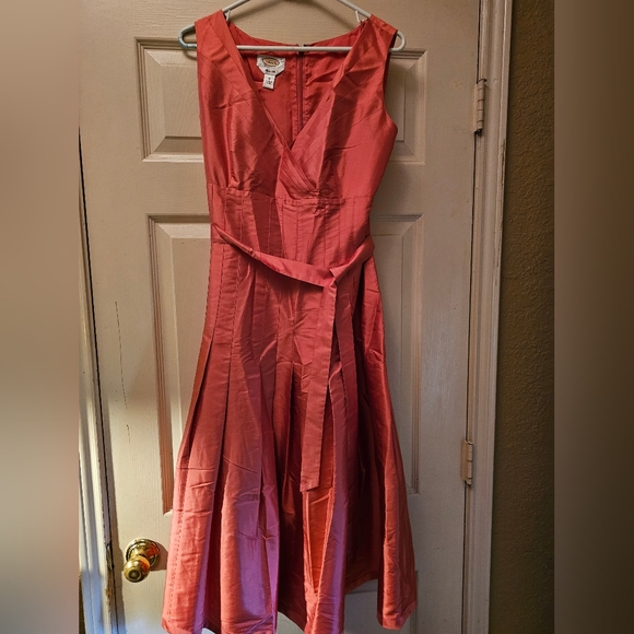 Talbots | Dresses | Talbots Coral Midi Dress | Poshmark